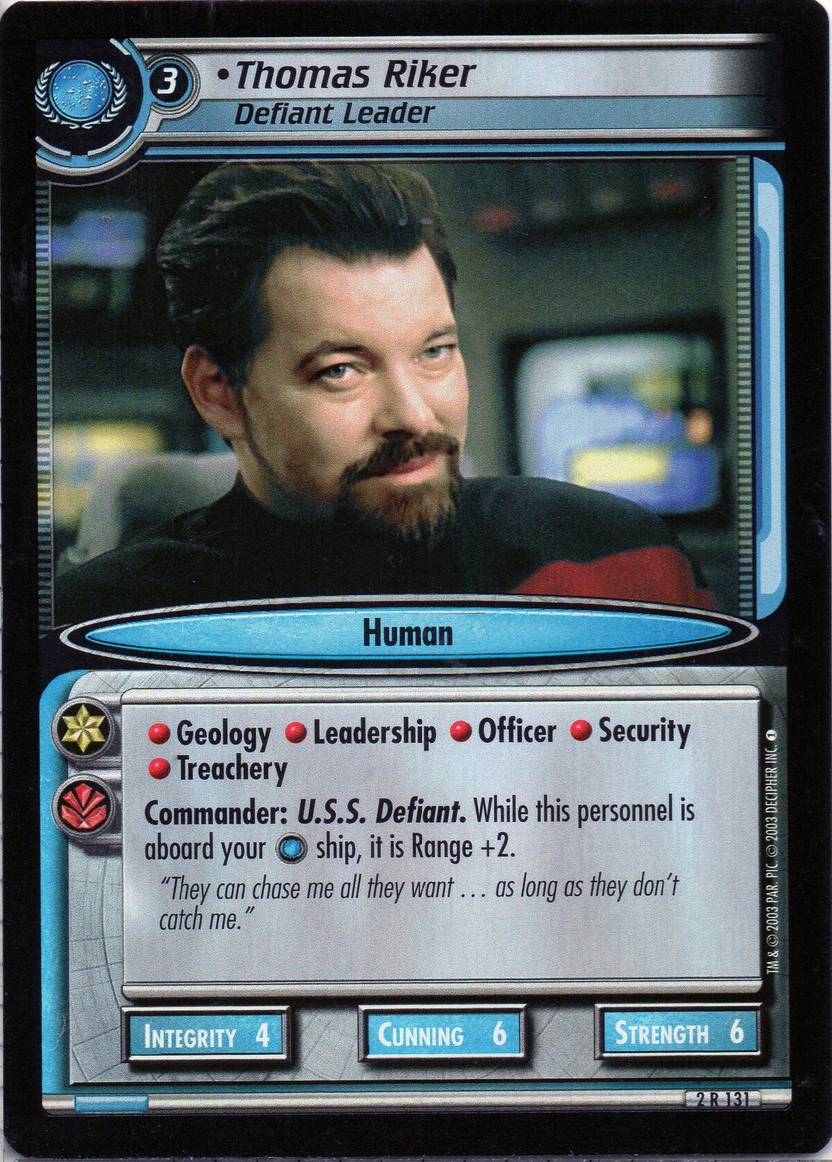 Thomas Riker Defiant Leader Ene Cardguide Wiki Fandom