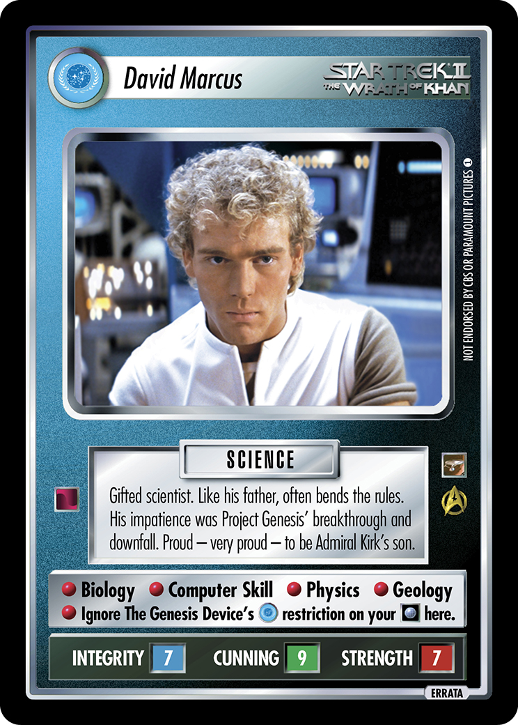 David Marcus Errata Tmp Cardguide Wiki Fandom