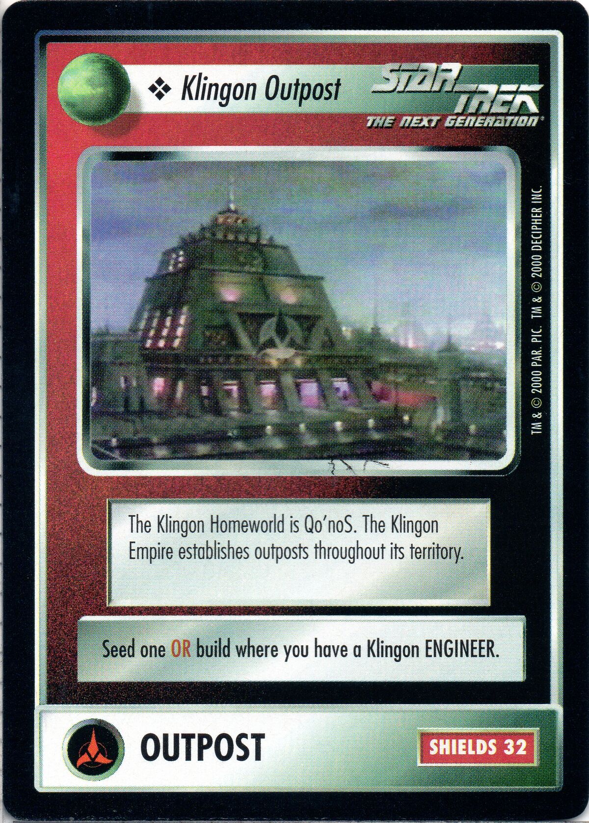 Klingon Outpost Ttwt Cardguide Wiki Fandom