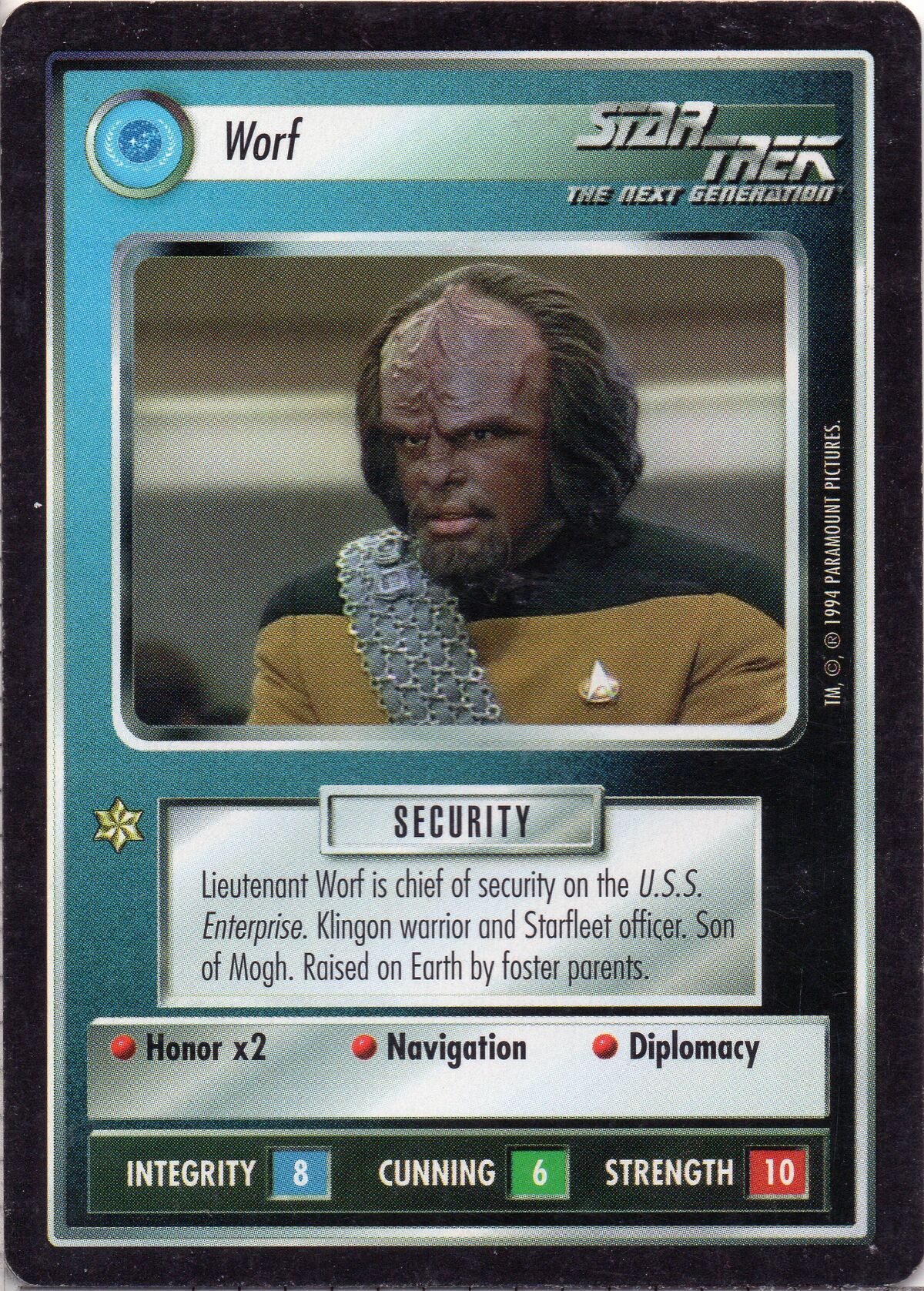 Worf Cardguide Wiki Fandom