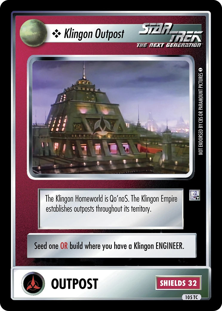 Klingon Outpost (PT) | CardGuide Wiki | Fandom