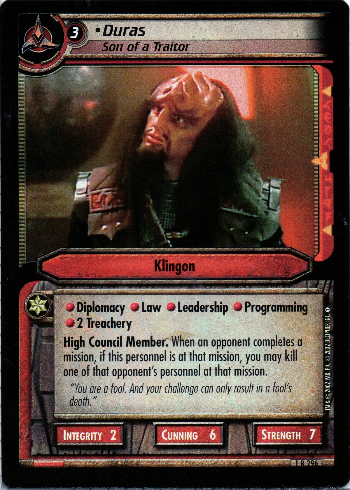 Duras - Son of a Traitor (2E) | CardGuide Wiki | Fandom