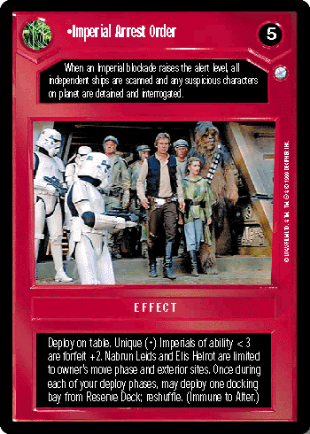 Imperial Arrest Order (ED) | CardGuide Wiki | Fandom