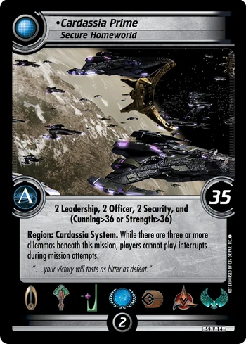 Cardassia Prime - Secure Homeworld (SSK) | CardGuide Wiki | Fandom