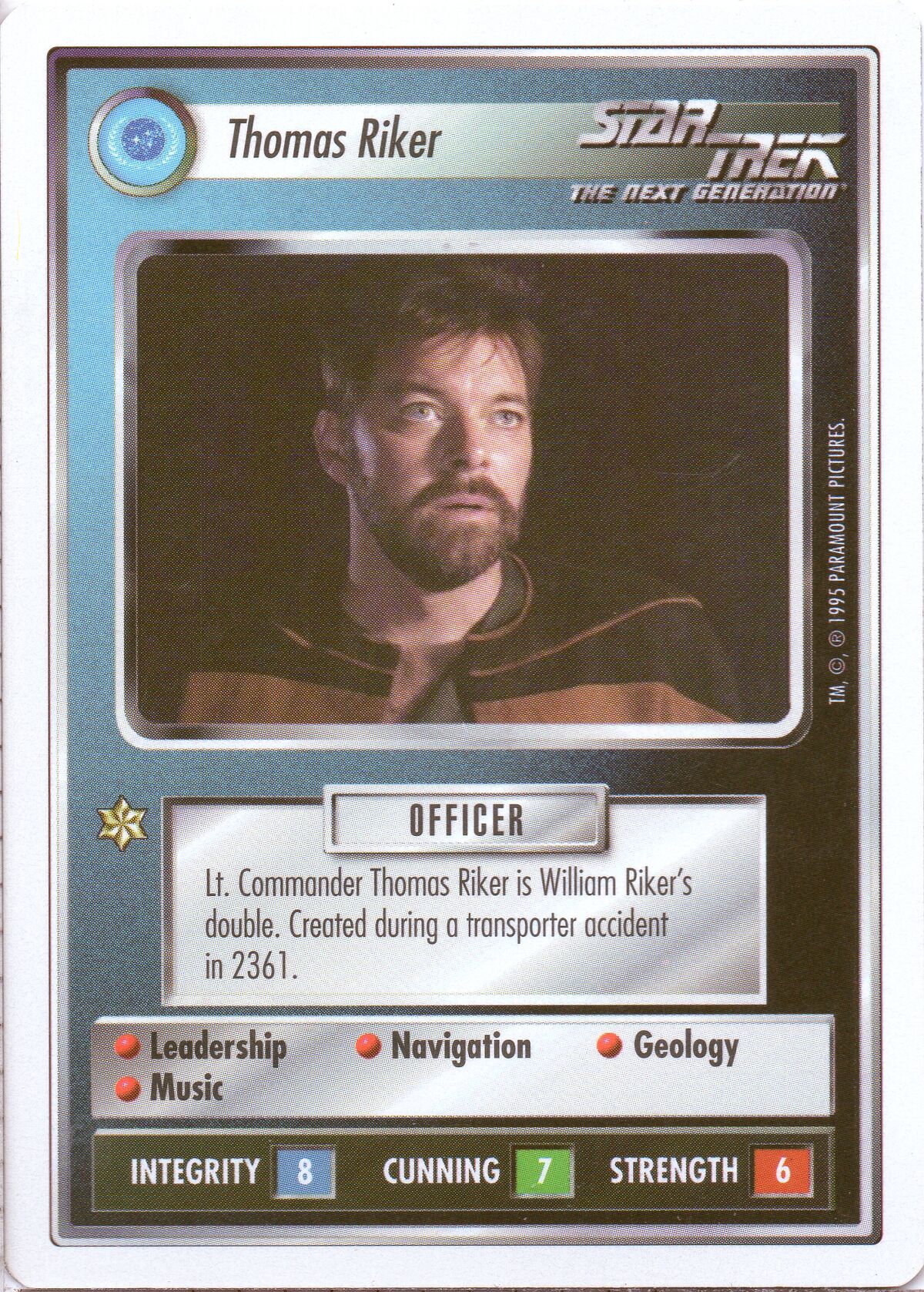Thomas Riker Pu95 Cardguide Wiki Fandom