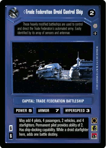 Trade Federation Droid Control Ship (CC) | CardGuide Wiki | Fandom
