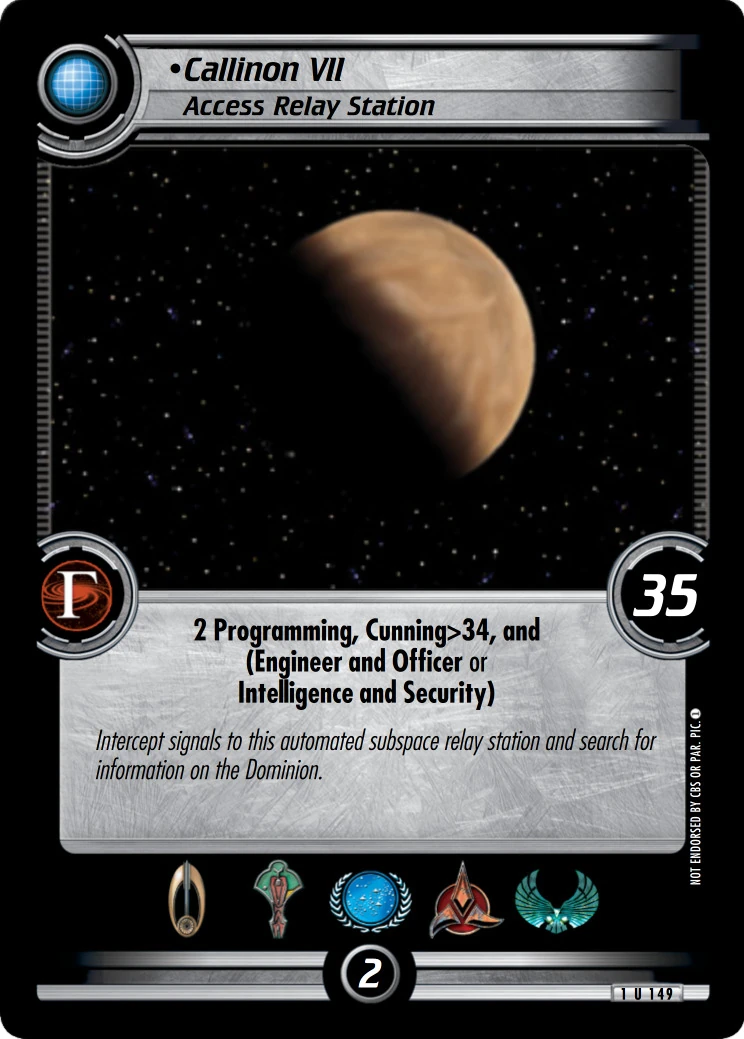 Callinon VII - Access Relay Station (Errata) (2E) | CardGuide Wiki | Fandom