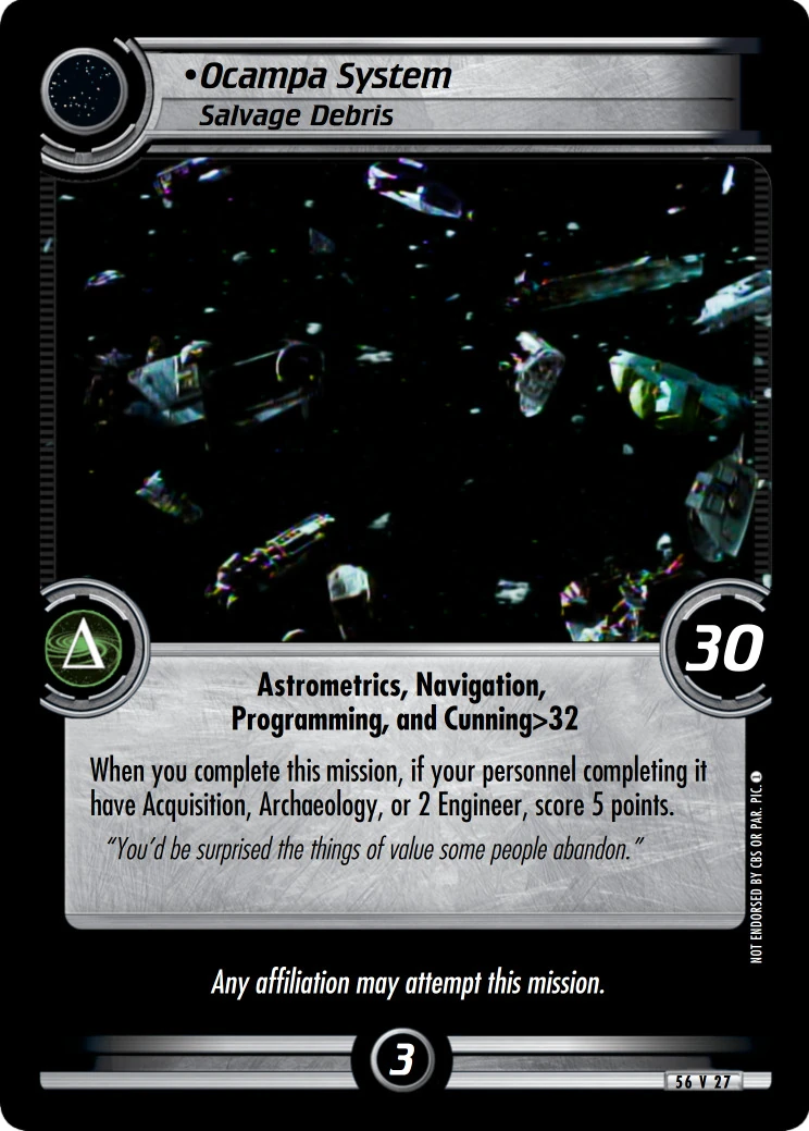 Ocampa System - Salvage Debris (CTK) | CardGuide Wiki | Fandom
