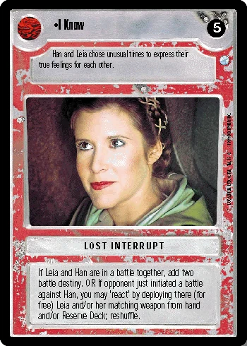 I Know | CardGuide Wiki | Fandom