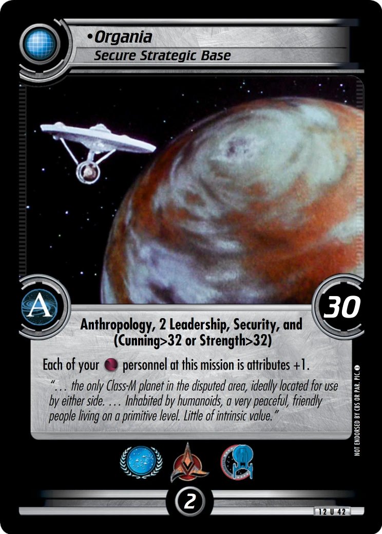 Organia - Secure Strategic Base (Errata) (TATV) | CardGuide Wiki | Fandom