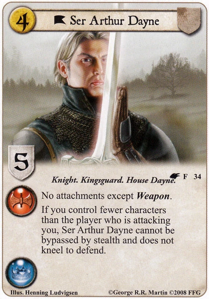 Ser Arthur Dayne (TWoW) (2P) | CardGuide Wiki | Fandom