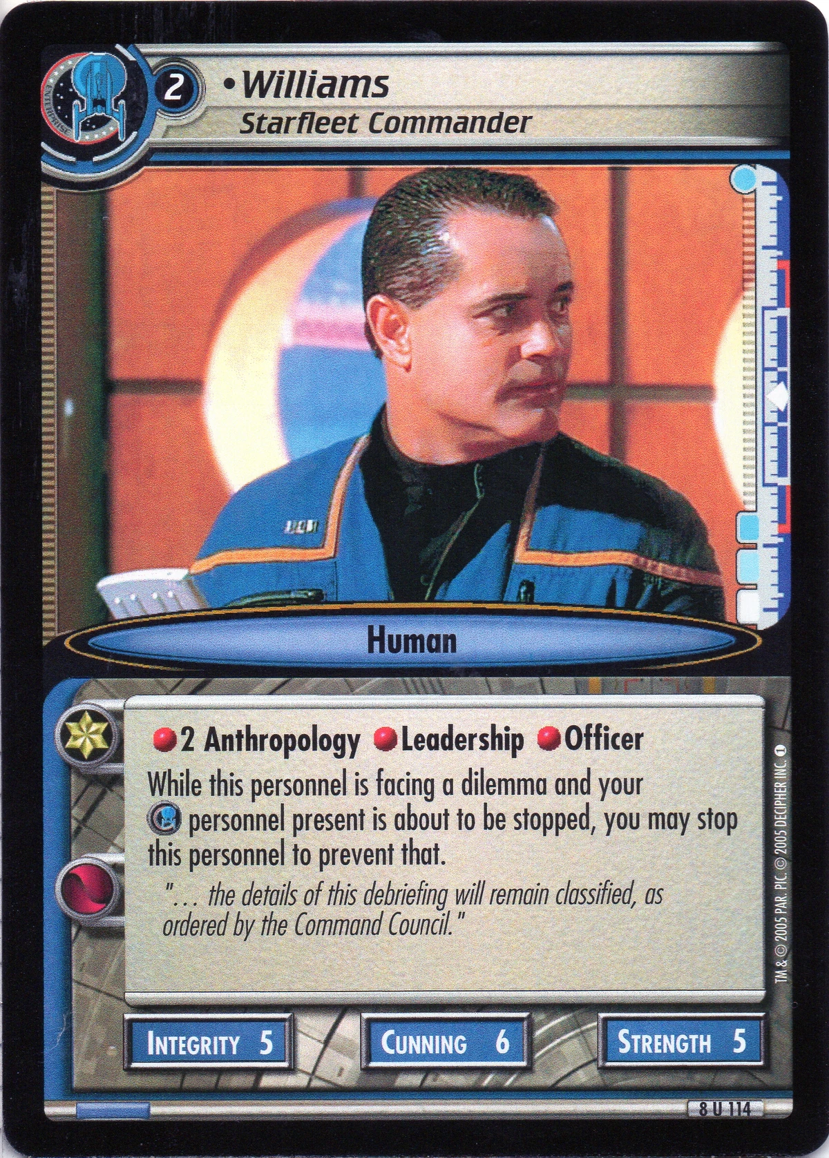 Williams - Starfleet Commander (TBG) | CardGuide Wiki | Fandom