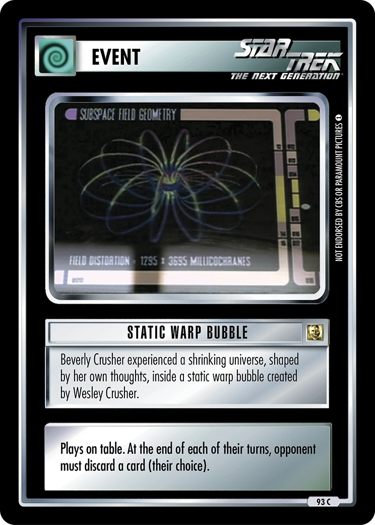 Static Warp Bubble (PR) | CardGuide Wiki | Fandom