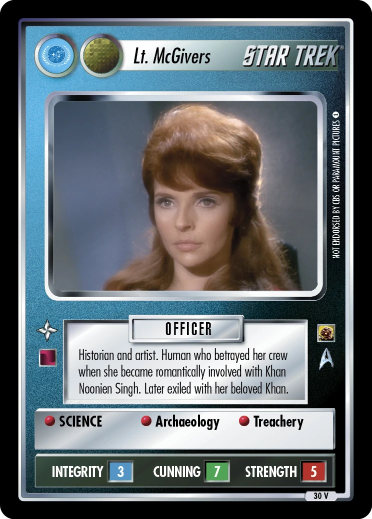 Lt. McGivers (APLW) | CardGuide Wiki | Fandom