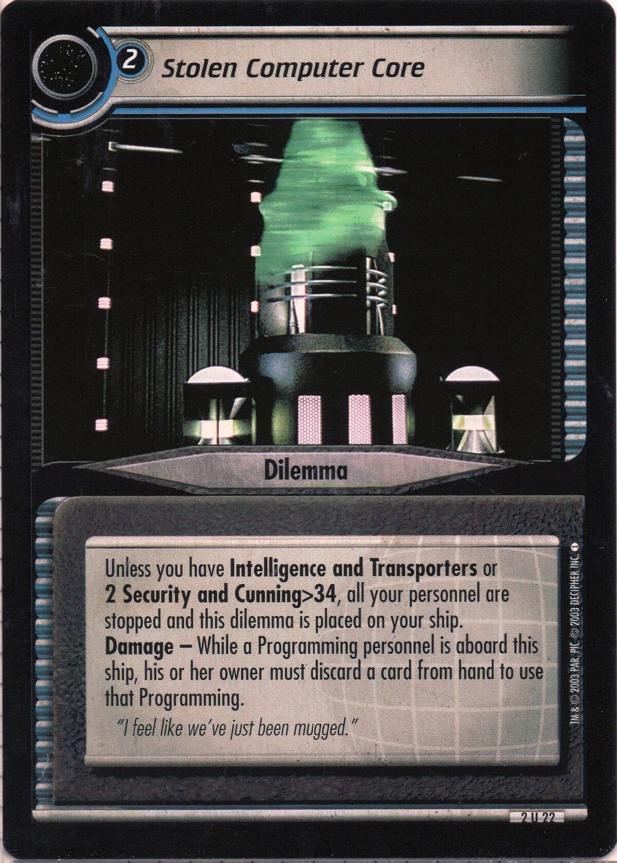 Stolen Computer Core Ene Cardguide Wiki Fandom