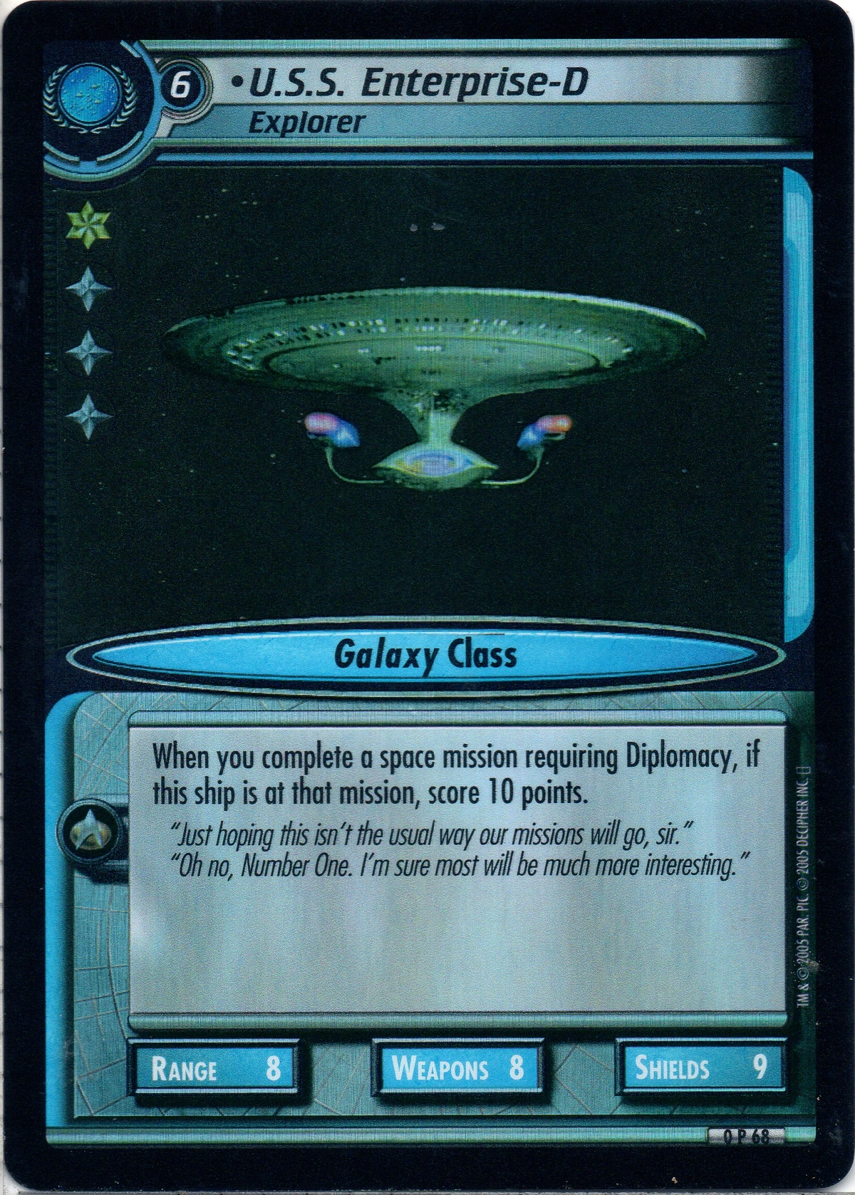 U.S.S. Enterprise-D - Explorer (XRP) | CardGuide Wiki | Fandom