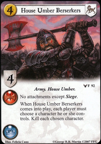 House Umber Berserkers (TBoRF) (2P) | CardGuide Wiki | Fandom