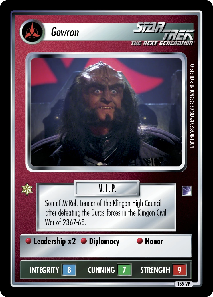 Gowron (VP) | CardGuide Wiki | Fandom