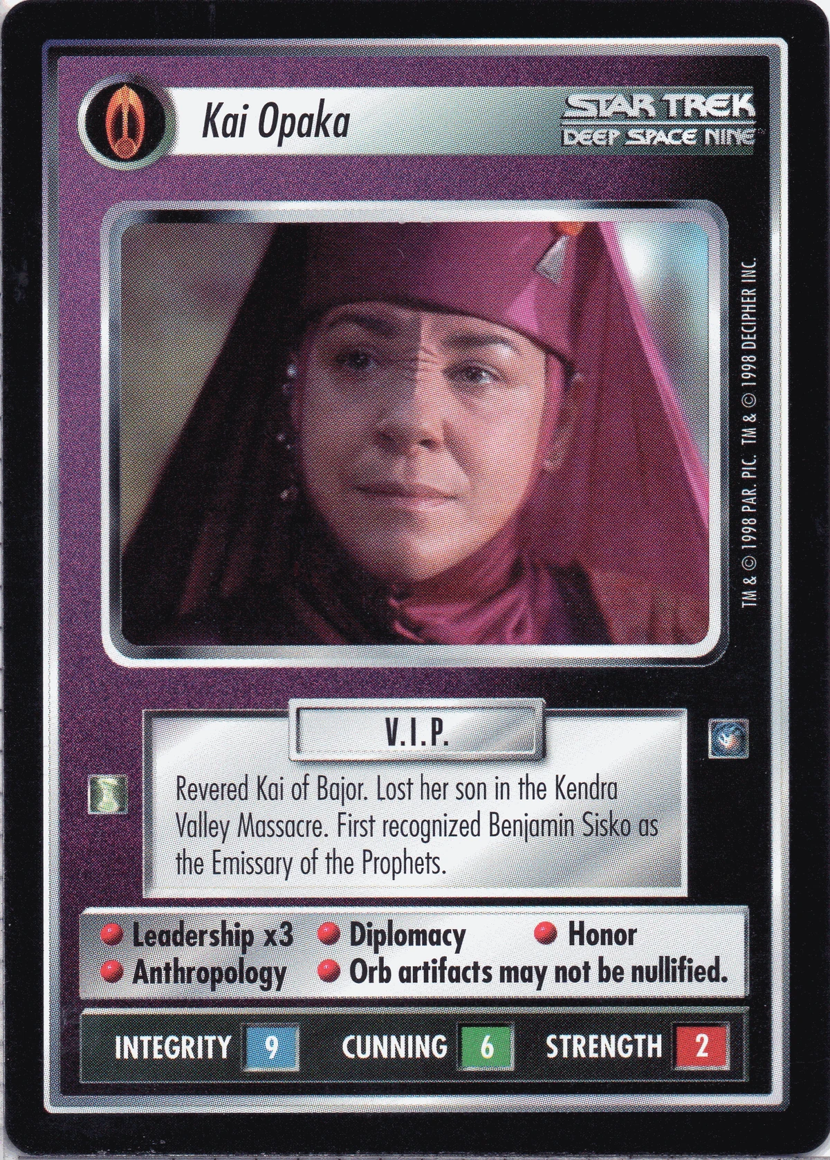 Kai Opaka (DS9) | CardGuide Wiki | Fandom