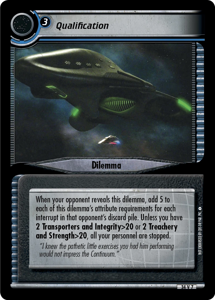 Qualification (LD) | CardGuide Wiki | Fandom