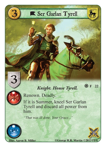 Ser Garlan Tyrell (F&I) | CardGuide Wiki | Fandom