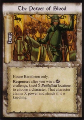 The Power of Blood | CardGuide Wiki | Fandom