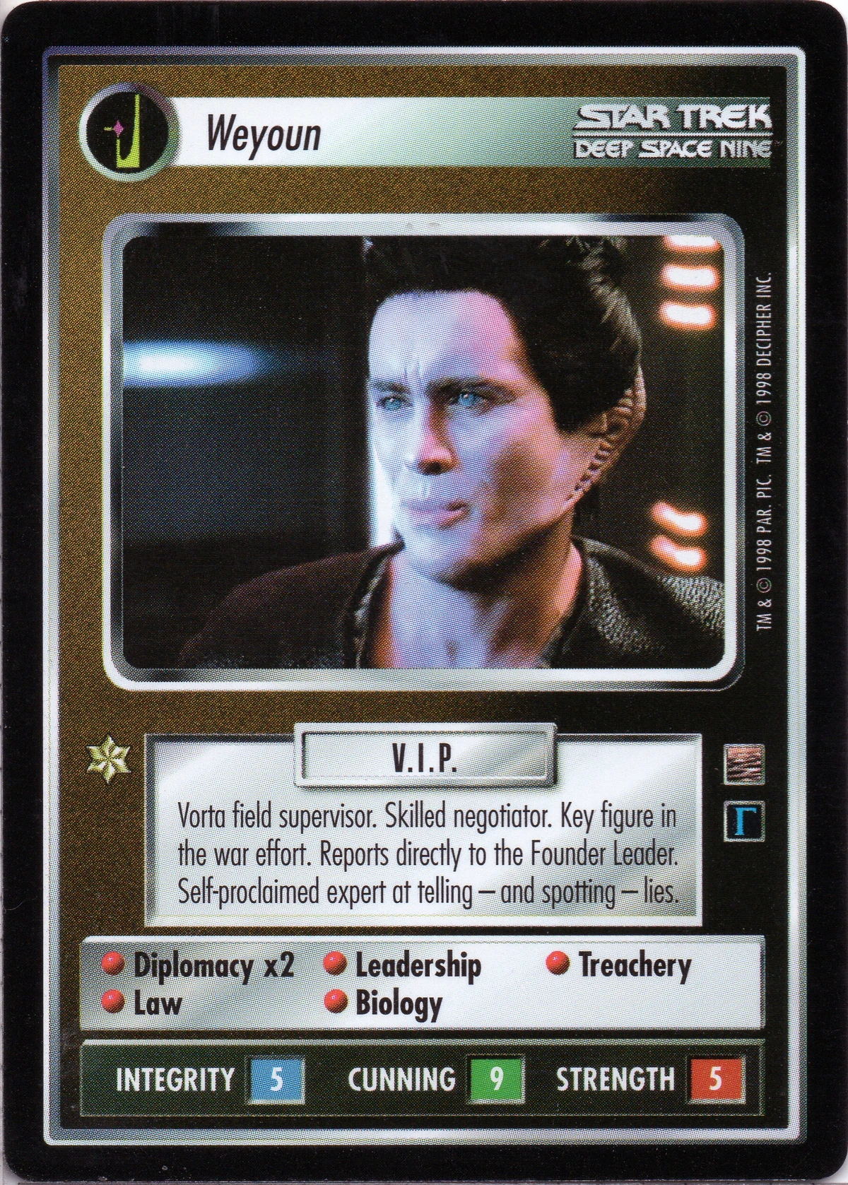 Weyoun (TD) | CardGuide Wiki | Fandom