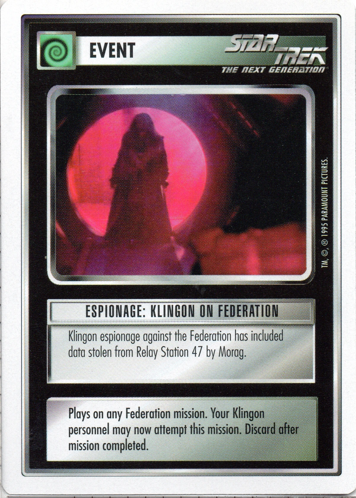 Espionage: Klingon on Federation (PU95) | CardGuide Wiki | Fandom