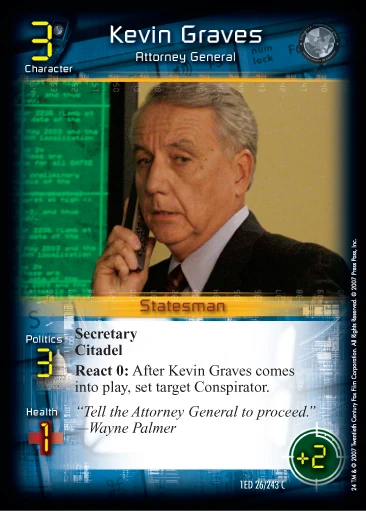 Kevin Graves - Attorney General (1E) | CardGuide Wiki | Fandom