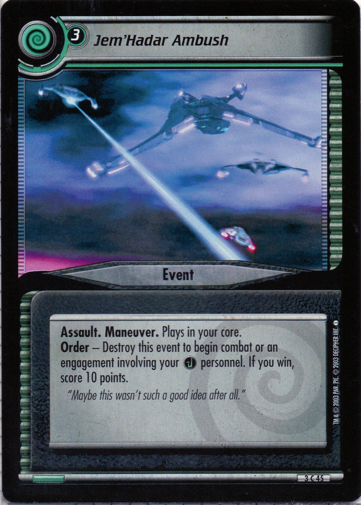 Jem'Hadar Ambush (CtA) | CardGuide Wiki | Fandom