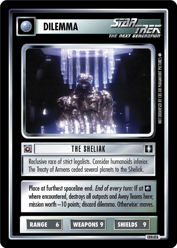 The Sheliak (Errata) (QC) | CardGuide Wiki | Fandom