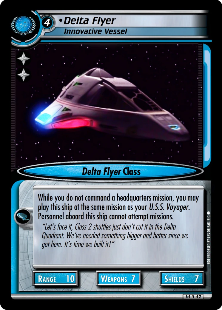 Delta Flyer - Innovative Vessel (FOW) | CardGuide Wiki | Fandom