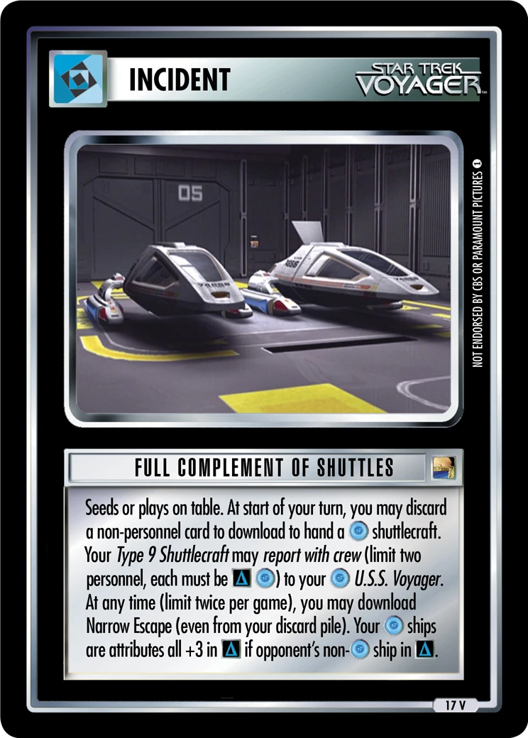 Full Complement of Shuttles | CardGuide Wiki | Fandom