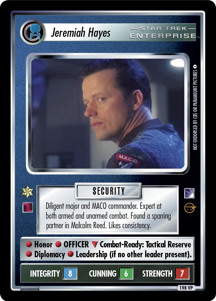 Jeremiah Hayes (VP) | CardGuide Wiki | Fandom