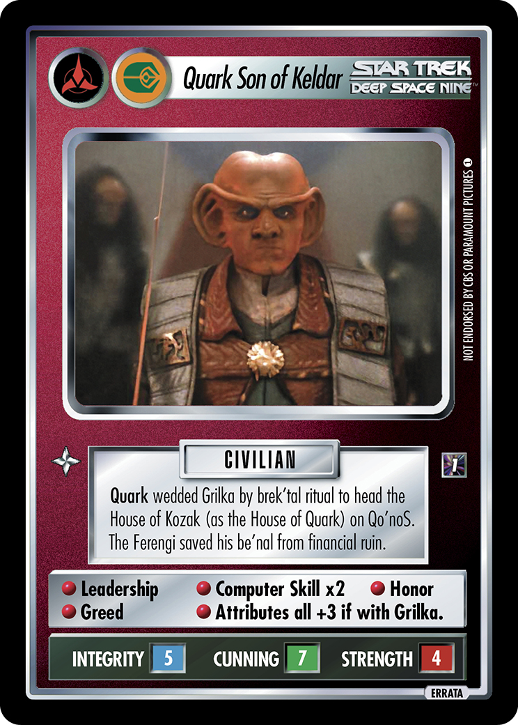 Quark Son Of Keldar Errata 1 1a Cardguide Wiki Fandom
