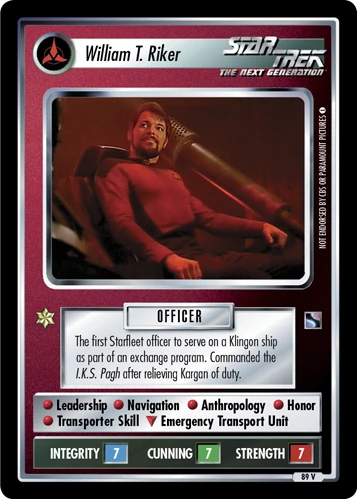 William T. Riker (TNG) | CardGuide Wiki | Fandom