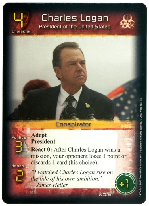 Charles Logan - President of the United States (D0) (Foil) | CardGuide ...
