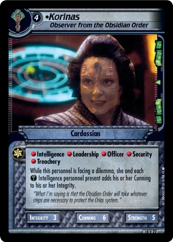 Korinas - Observer from the Obsidian Order (TSoP) | CardGuide Wiki | Fandom