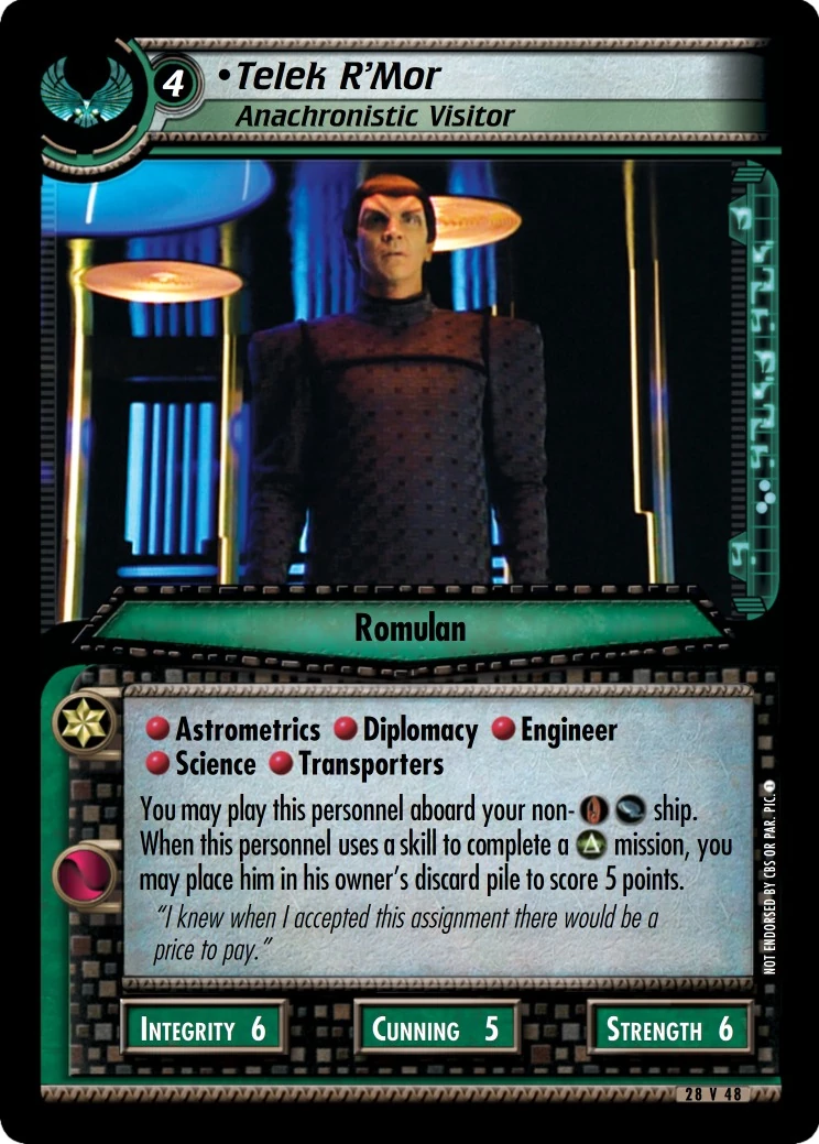 Telek R'Mor - Anachronistic Visitor (Errata) (MoT) | CardGuide Wiki ...