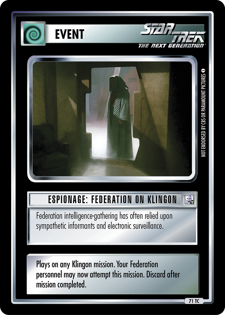 Espionage Federation On Klingon Pt Cardguide Wiki Fandom