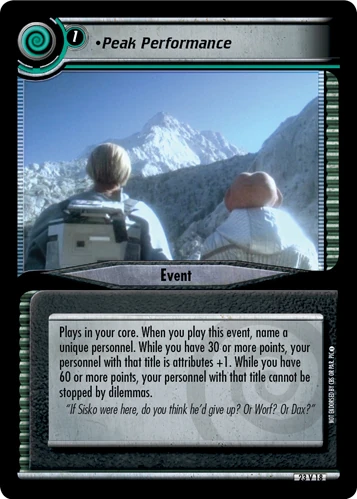 Peak Performance | CardGuide Wiki | Fandom