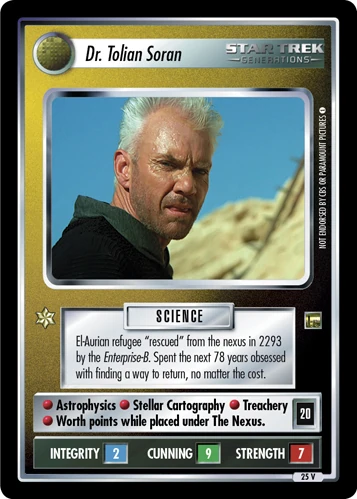 Dr. Tolian Soran (HF3) | CardGuide Wiki | Fandom