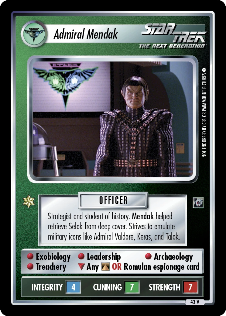 Admiral Mendak (CF) | CardGuide Wiki | Fandom