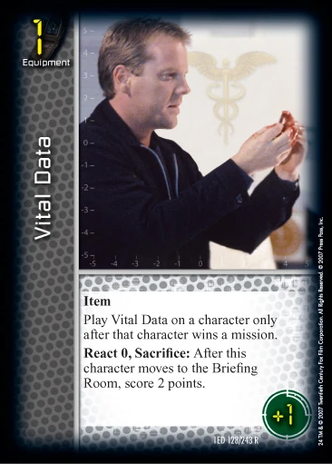 Vital Data (1E) | CardGuide Wiki | Fandom