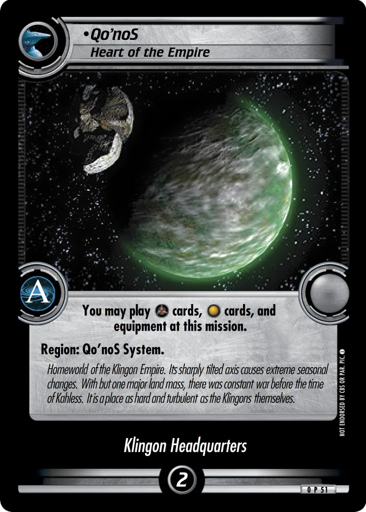 Qo'noS - Heart of the Empire (Errata 1) (HM) | CardGuide Wiki | Fandom