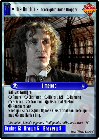 The Doctor (8) - Incorrigible Name Dropper (RD1) | CardGuide Wiki | Fandom