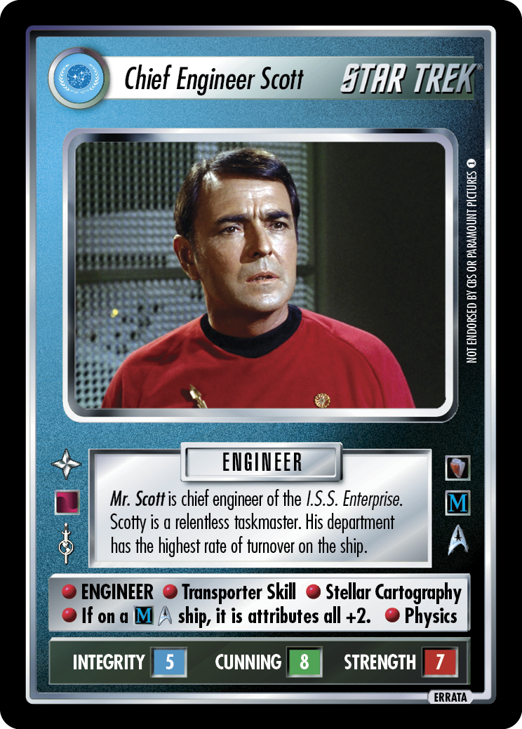 Chief Engineer Scott Errata Mm Cardguide Wiki Fandom
