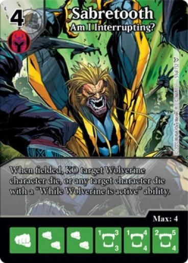 Sabretooth - Am I Interrupting? (TDPSDP) | CardGuide Wiki | Fandom