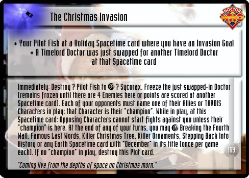 The Christmas Invasion (TL) | CardGuide Wiki | Fandom