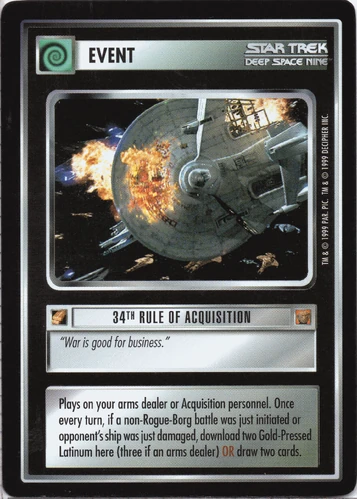 34th Rule of Acquisition (RoA) | CardGuide Wiki | Fandom